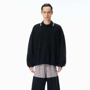 Alexander Wang Long-sleeve Polo Shirt - Black