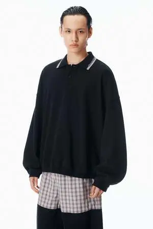Alexander Wang Long-sleeve Polo Shirt - Black