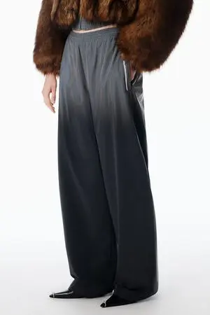 Alexander Wang Reflective Track Pant Mid-rise - Silver/black