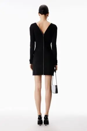 Alexander Wang Continuous Zipper Mini Dress - Black