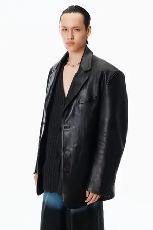 Alexander Wang Boxy Leather Blazer