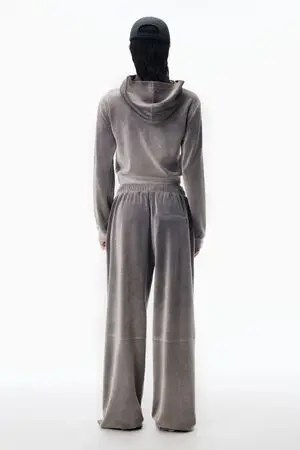 Alexander Wang Crystal Hotfix Mid-rise Terry Sweatpant