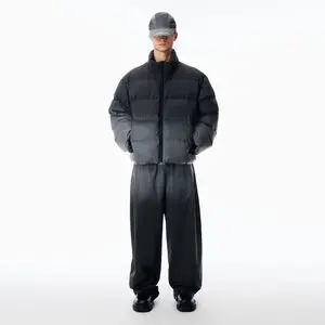 Alexander Wang Reflective Gradient Puffer - Silver/black