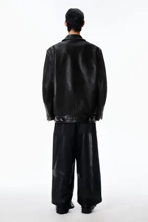 Alexander Wang Panel Sweatpant In Leather Relaxed