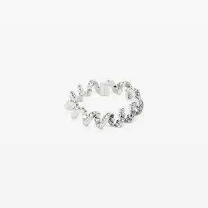 Alexander Wang Crystal Inlay Cord Bracelet - Silver