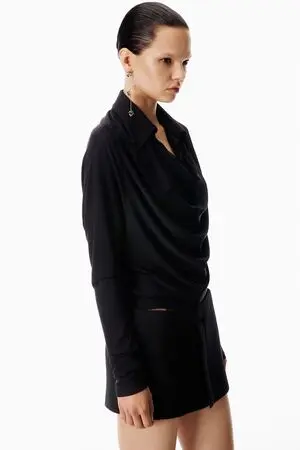 Alexander Wang Cowl Placket Top