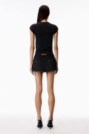 Alexander Wang Crystal Hotfix Baby Tee