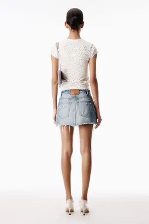 Alexander Wang Crystal Hotfix Baby Tee