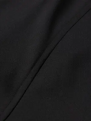 STOFFA Belted Wool Trench Coat - Black