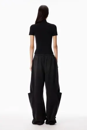 Alexander Wang Rashguard Mock Neck Top - Black