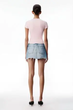 Alexander Wang Knit Logo Baby Tee - Light Pink