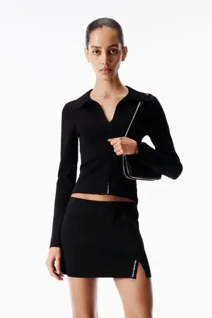 Alexander Wang Knit Long Sleeve Polo