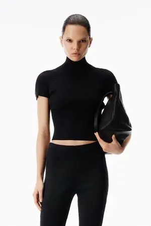 Alexander Wang Debossed Logo Fitted Top