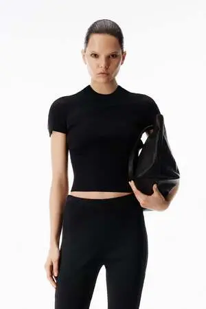 Alexander Wang Debossed Logo Fitted Top