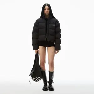 Alexander Wang Logo Reflective Puffer Coat