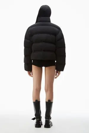 Alexander Wang Logo Reflective Puffer Coat