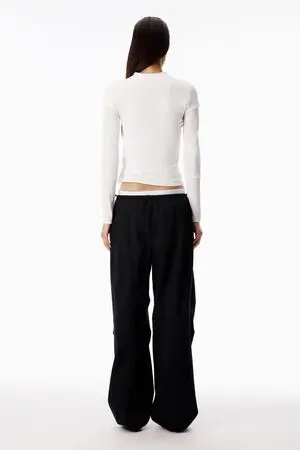 Alexander Wang Logo Elastic Mid-rise Pant