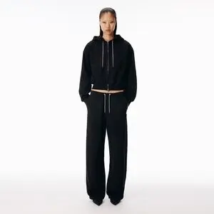 Alexander Wang Crystal Drawcord Sweatpants - Black