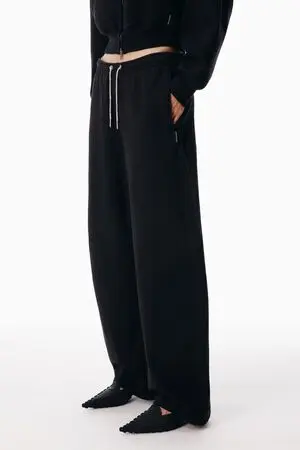 Alexander Wang Crystal Drawcord Sweatpants - Black