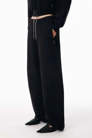 Alexander Wang Crystal Hotfix Drawcord Sweatpant