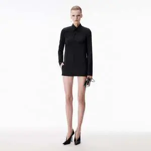 Alexander Wang Structured Button-down Romper - Charcoal