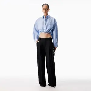 Alexander Wang Tropical Wool Tailored Pant - Black