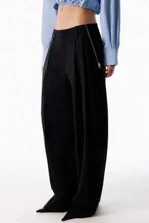 Alexander Wang Tropical Wool Tailored Pant - Black