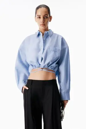 Alexander Wang Tropical Wool Tailored Pant - Black