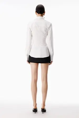 Alexander Wang Gathered Bust Fitted Shirt - White