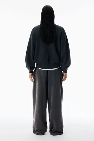 Alexander Wang Wool-blend Henley Pullover - Charcoal