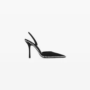 Alexander Wang Suede Tia Slingback - Black
