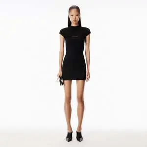 Alexander Wang Knit Logo Mini Dress - Black