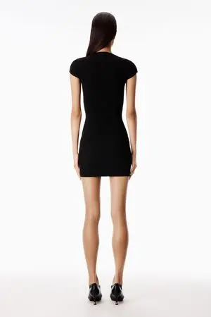 Alexander Wang Knit Logo Mini Dress - Black