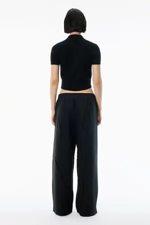 Alexander Wang Wool Short Sleeve Polo Cardigan