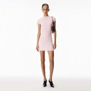 Alexander Wang Knit Logo Mini Dress - Light Pink