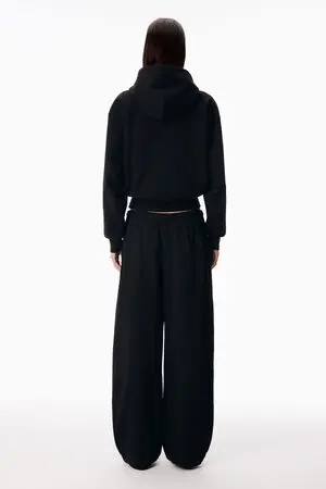Alexander Wang Crystal Hotfix Drawcord Zip-up Hoodie