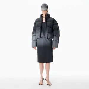 Alexander Wang Reflective Gradient Puffer - Silver/black