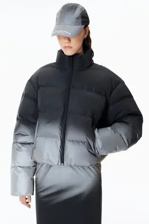 Alexander Wang Reflective Gradient Puffer - Silver/black