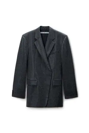 Alexander Wang Crystal Embellished Blazer Dress - Grey