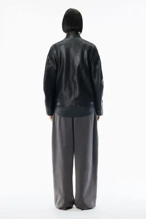 Alexander Wang Glossy Leather Moto Jacket