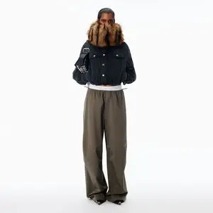 Alexander Wang Mid-Rise Track Pant Army Green