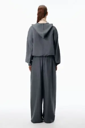 Alexander Wang Cropped Silk Hoodie