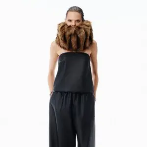 Alexander Wang Leather Bubble Top