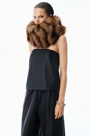 Alexander Wang Leather Bubble Top
