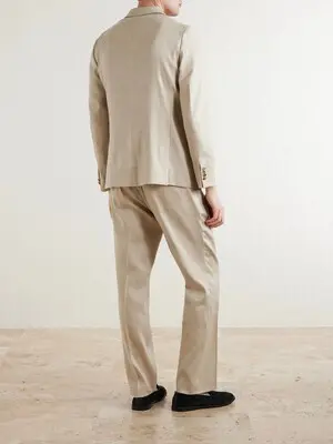Paul Smith Linen And Wool-blend Twill Suit Jacket - Neutrals