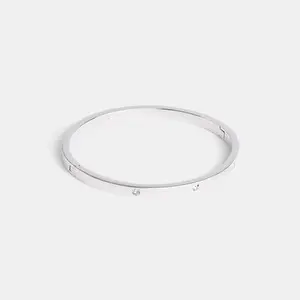 COACH Essential Hinged Bangle Bracelet - Silver