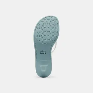 COACH Jelly Thong Sandal In Signature - Sea Mist