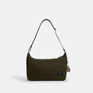 COACH Leo Crossbody In Signature Nylon - Dark Moss