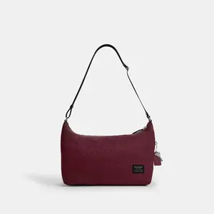 COACH Leo Crossbody In Signature Nylon - Light Maroon
