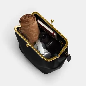 COACH Kisslock Frame Bag 27 - Brass/black
